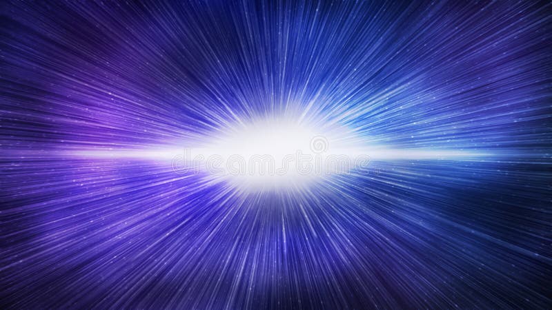 Big Bang Effect on Bright Blue Galaxy Sky, Horizontal Background Stock ...