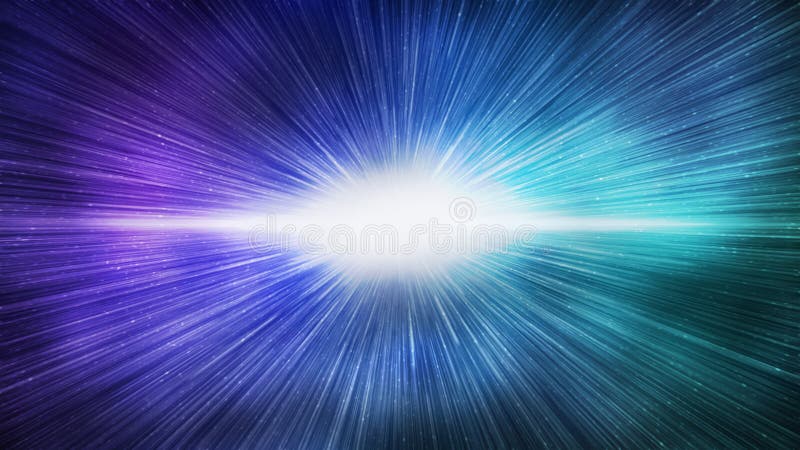 Big Bang Effect on Bright Blue Galaxy Sky, Horizontal Background Stock ...