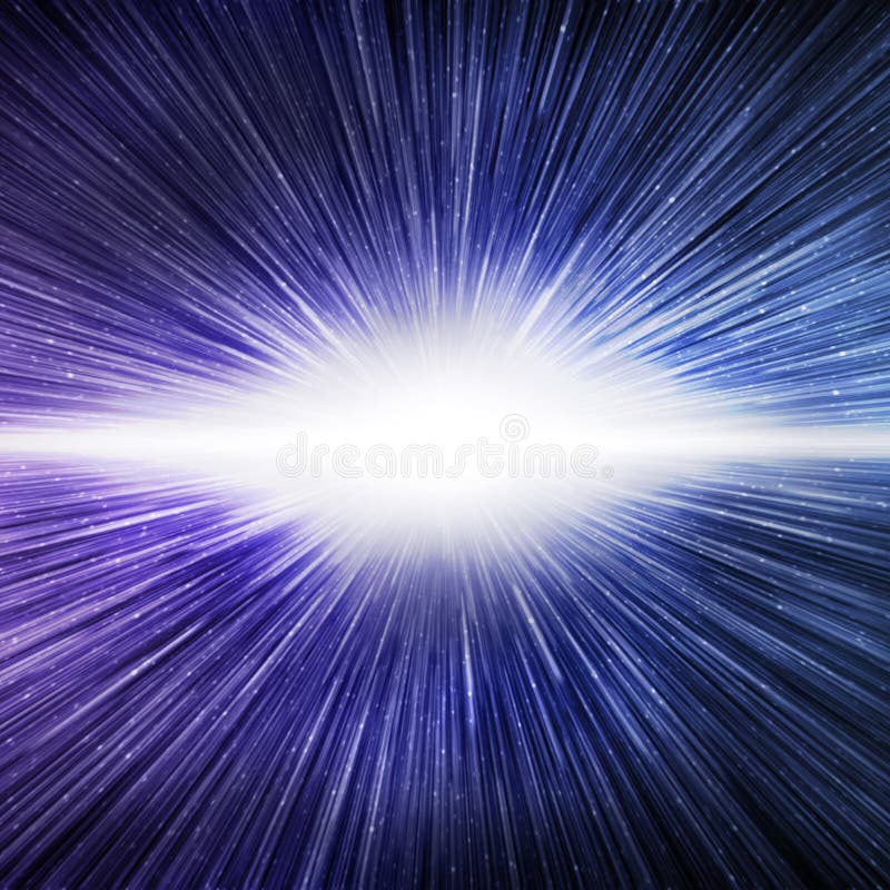 Big Bang Effect on Bright Blue Galaxy Sky, Square Background Stock ...