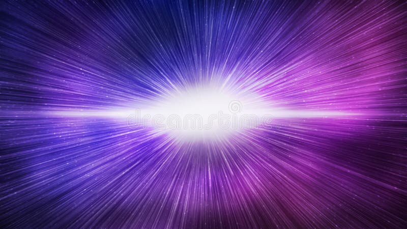 Big Bang Effect on Bright Purple Blue Galaxy Sky, Horizontal Background ...
