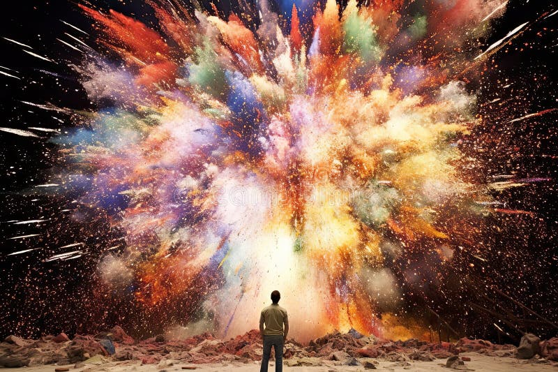 Big bang explosion stock illustration. Illustration of science - 285637185