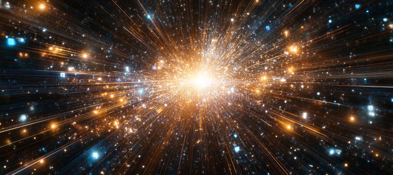 Big Bang Explosion with Particles Background, the Universe Expanding ...