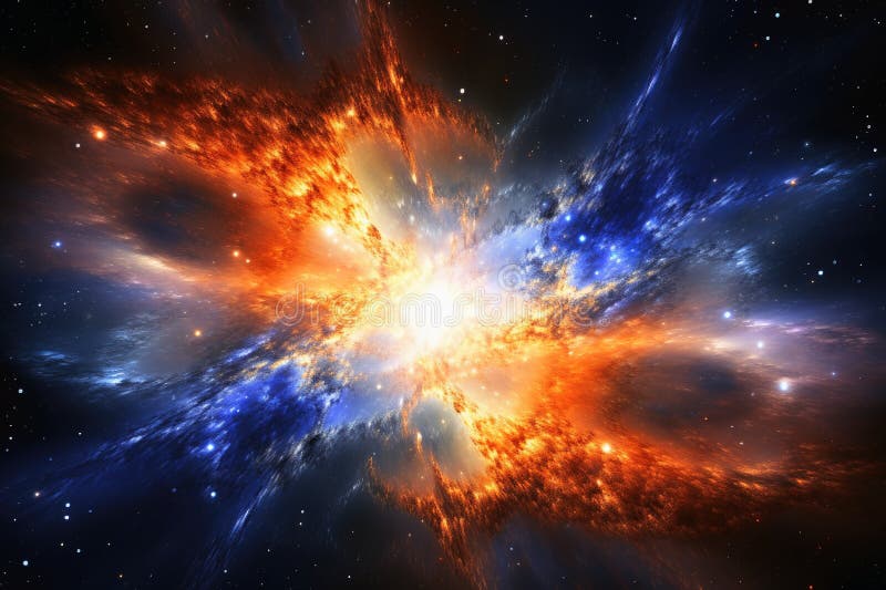 The Big Bang Explosion at the Start of the Universe Stock Illustration ...