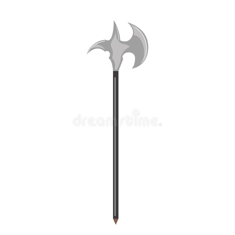 Big Battle Ax with Long Blade Ancient Chopping Tool Cold Weapon ...