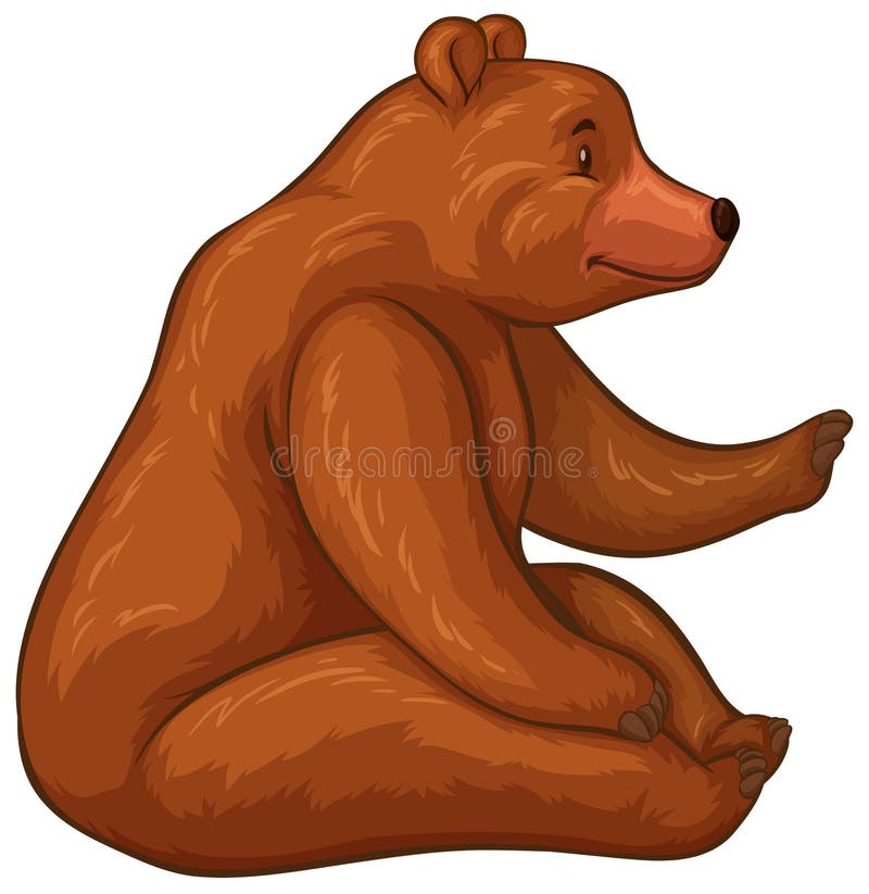 Big bear with brown fur stock vector. Illustration of wildlife - 82926480