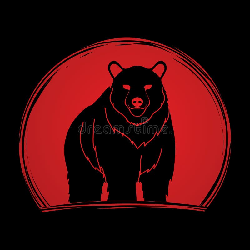 Standing Bear Silhouette Vector Stock Illustrations – 2,674 Standing ...