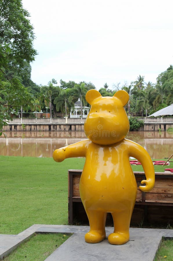 Big bear statue stock image. Image of field, hipster - 84291627