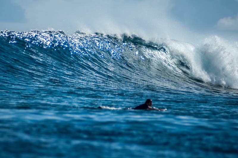 Big beautiful blue wave stock photo. Image of nature - 86164320