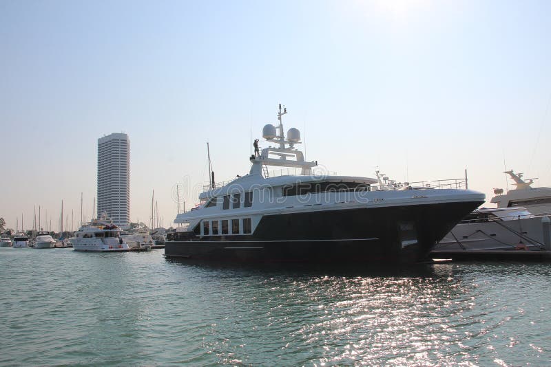 Big Beautiful Boat is at the Pier in Thailand Editorial Stock Image ...