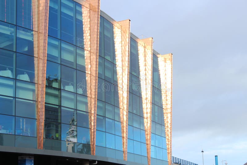 Building with a Large Windows Stock Photo - Image of bricks, colors ...