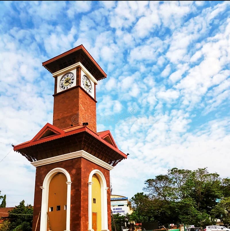 Big Beautiful Clock Tower in the Square Stock Image - Image of blue, clear: 173704131