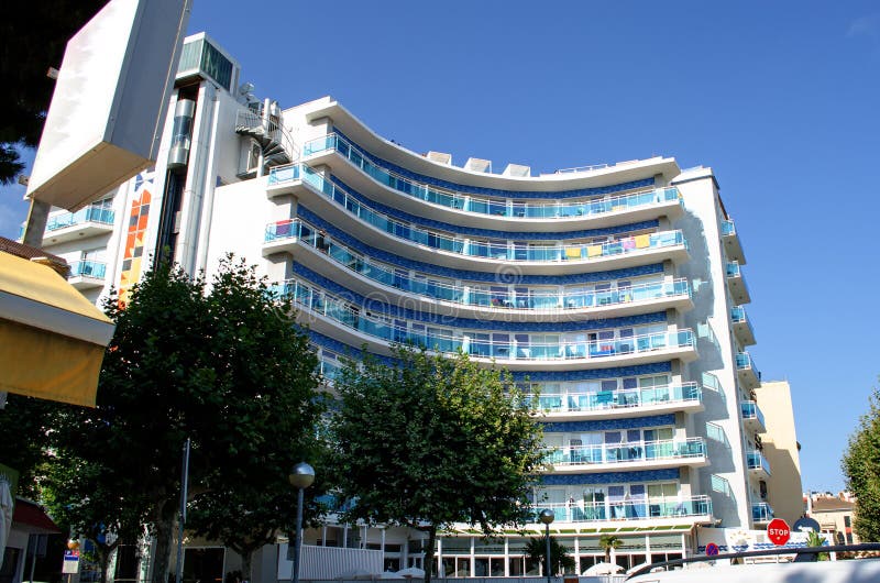 Big and Beautiful Hotel in Calella Spain Stock Photo - Image of spain ...