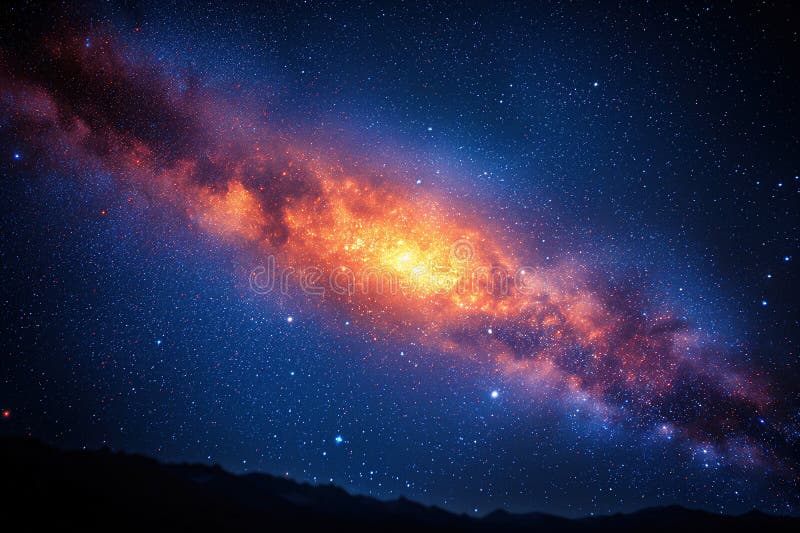 Big Beautiful Spiral Galaxy in Deep Space Stock Illustration ...