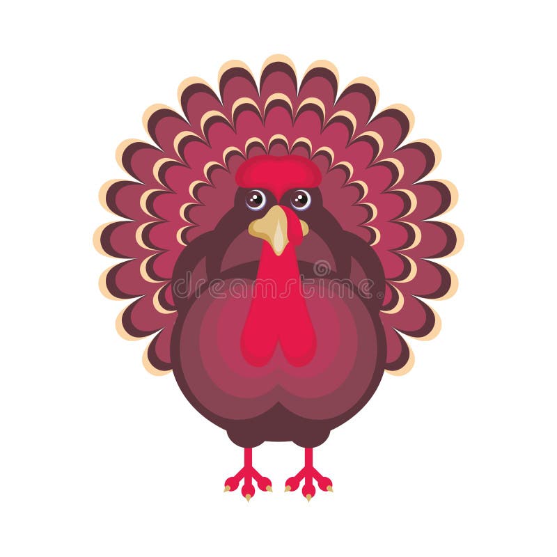 Big beautiful Turkey stock vector. Illustration of animal - 76123898