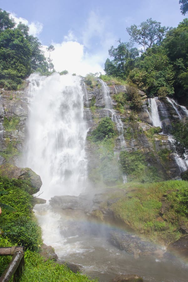 Big beautiful waterfall stock image. Image of stream - 96545659
