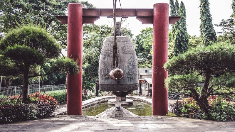 The big bell gate stock image. Image of gate, buddhism - 210124645