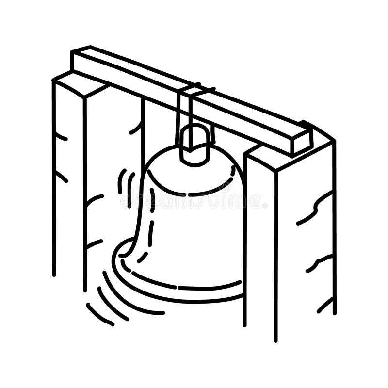 Big Bell Icon. Doodle Hand Drawn or Outline Icon Style Stock ...