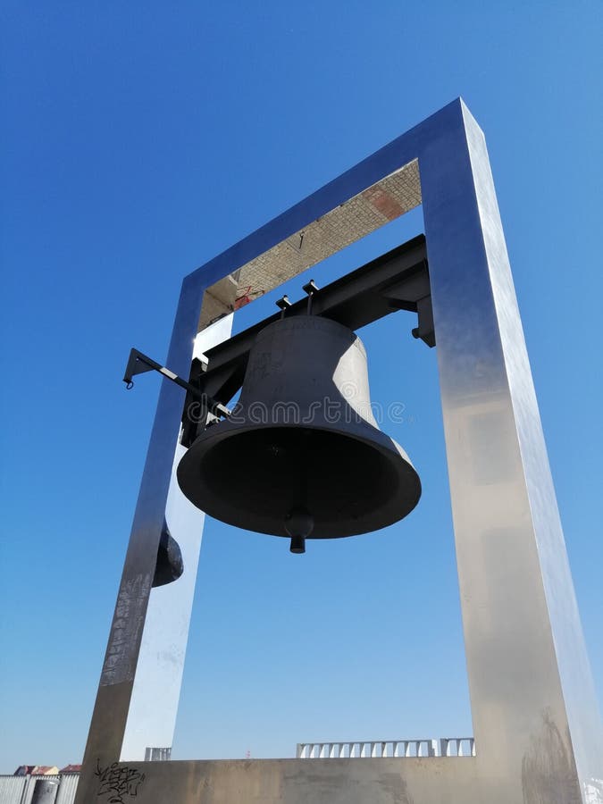 Big bell under blue sky stock photo. Image of lighting - 180810870