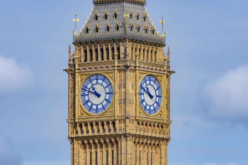 Big Ben Clock of Elizabeth Tower in London, UK Stock Image - Image of ...