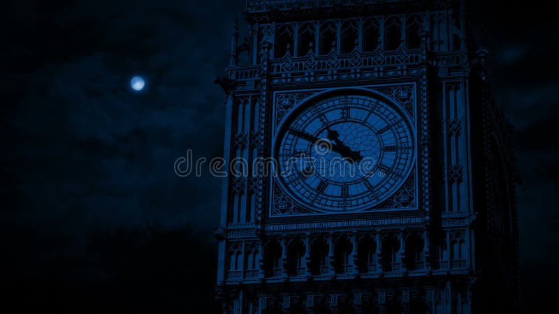 Clock Face Lights Up Haunted House Scene Stock Footage - Video of ghost ...