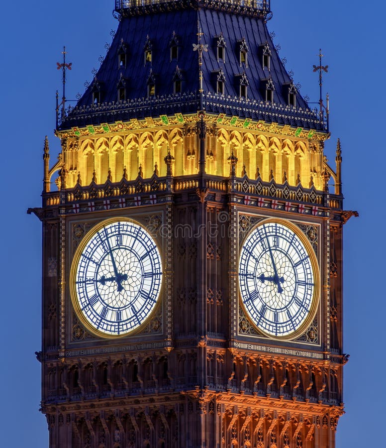 Big Ben Clock at Night, London, United Kingdom Stock Photo - Image of ...