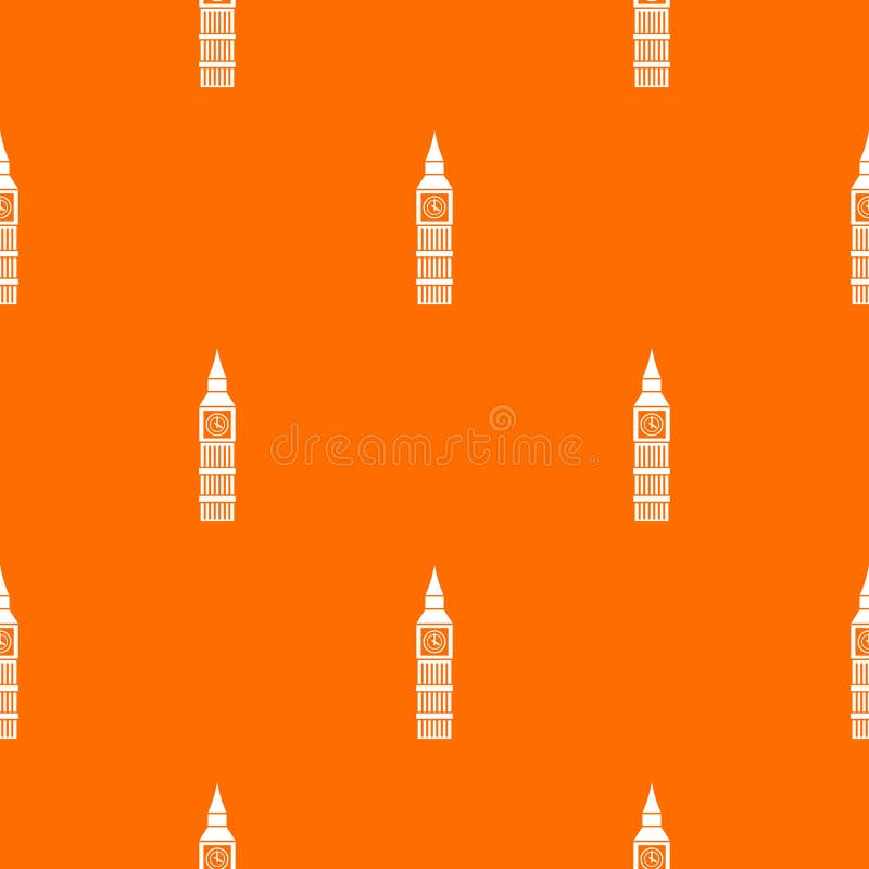 Big Ben Clock Pattern Seamless Stock Vector - Illustration of london ...