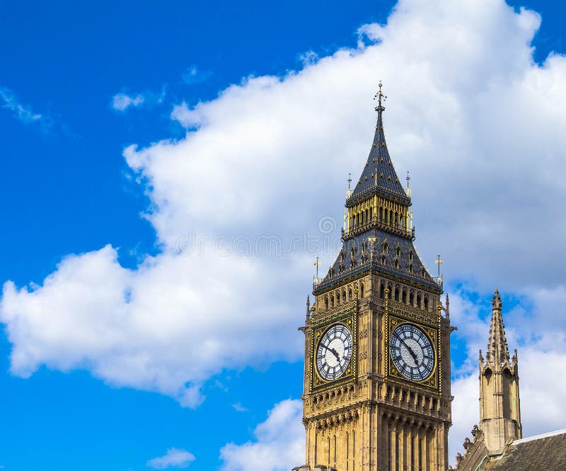 Big Ben Clock Tower, London Stock Image - Image of houses, palace: 63175023