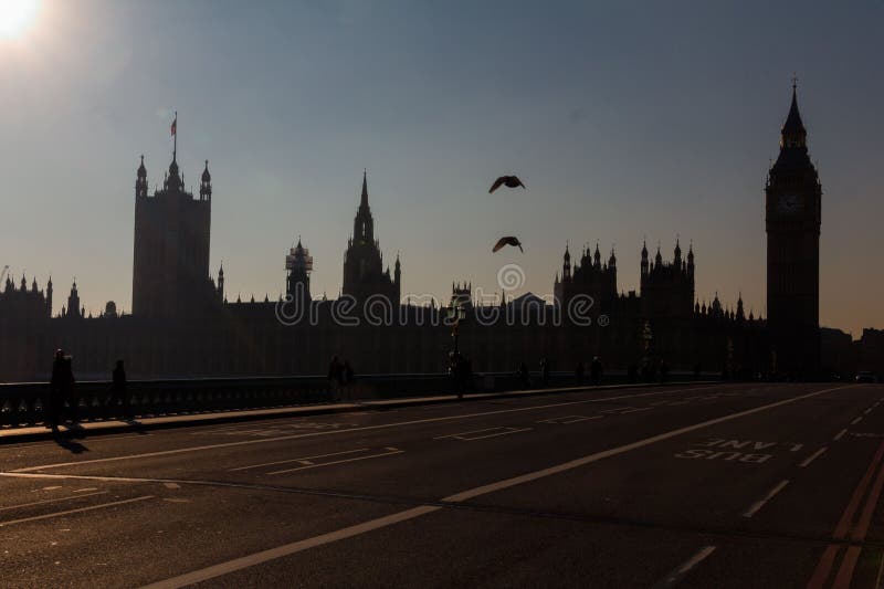 Big Ben Clock Tower of the Palace of Westminster Stock Image - Image of ...