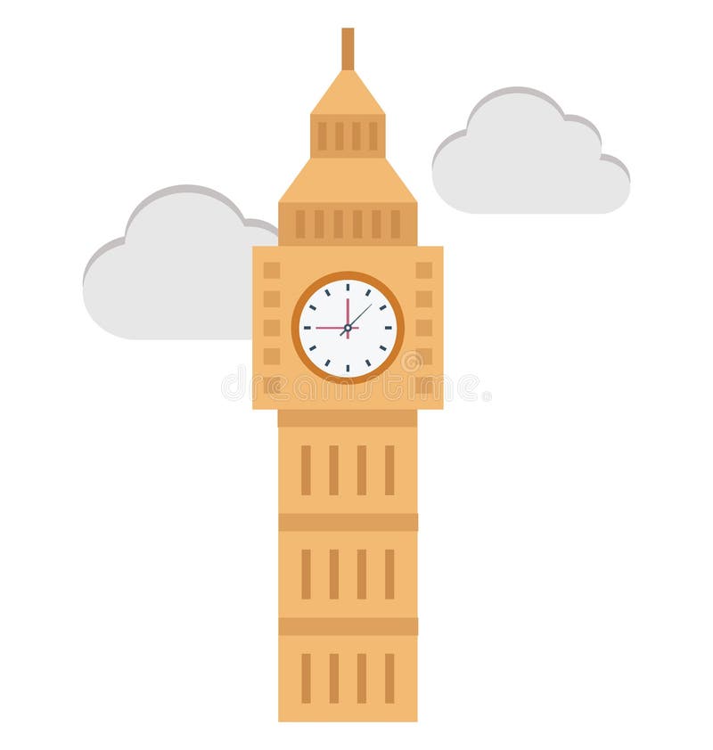 Big Ben Color Vector Icon Which Can Easily Modify or Edit Stock Vector ...