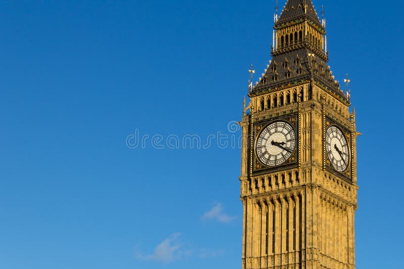 Big Ben with Copyspace on the Left Stock Photo - Image of side, england ...