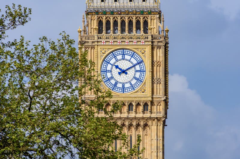 Big Ben (Elizabeth) Tower in Spring, London, UK Stock Image - Image of ...