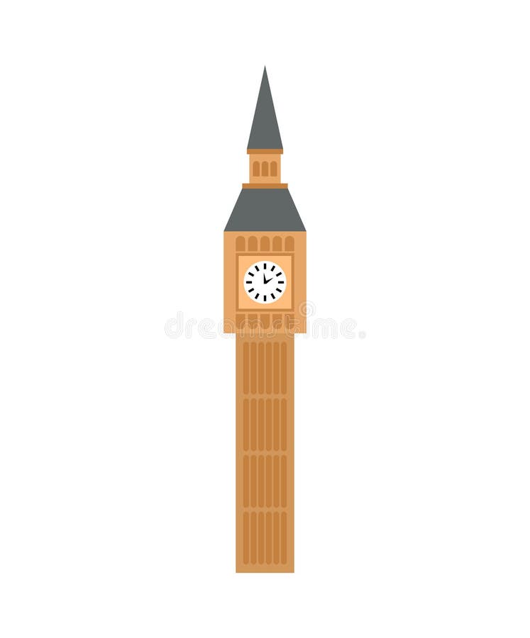 Big Ben Elizabeth Tower UK Landmark. Vector Illustration Stock Vector ...