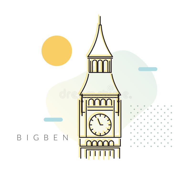 Big Ben - Great Clock of Westminster - Stock Illustration Stock ...