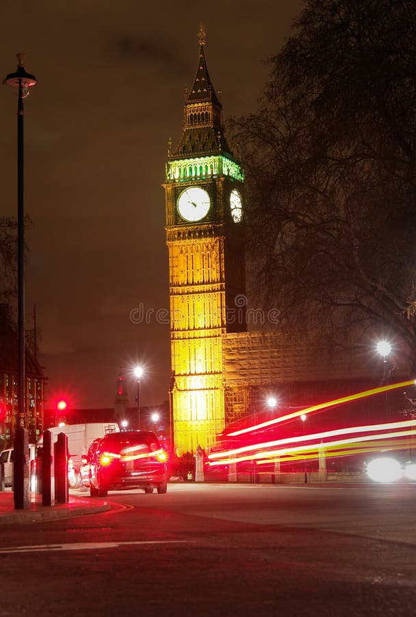 Big Ben, London - Night Scene Stock Photo - Image of british, england ...
