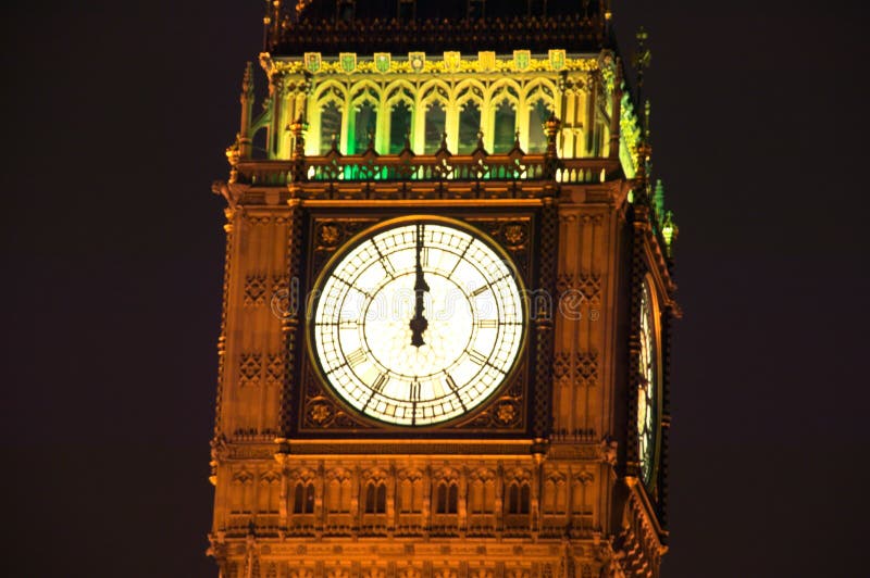 Big Ben at midnight stock photo. Image of skyline, houses - 3333090
