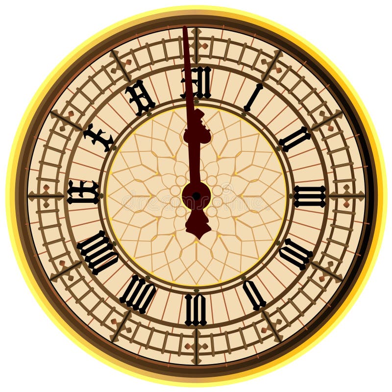 Midnight Clock Clipart