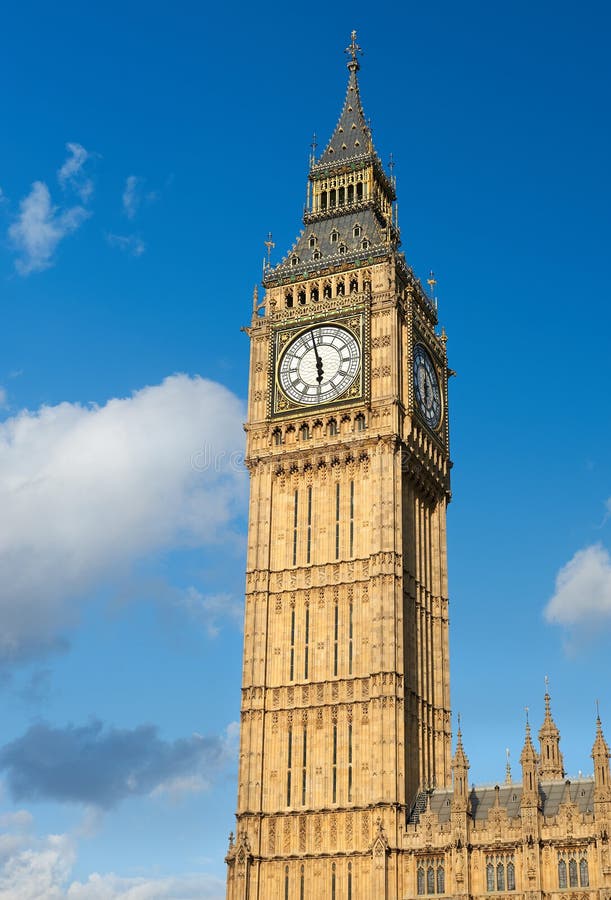 Big Ben Tower in London on a Sunny Day Stock Image - Image of blue ...