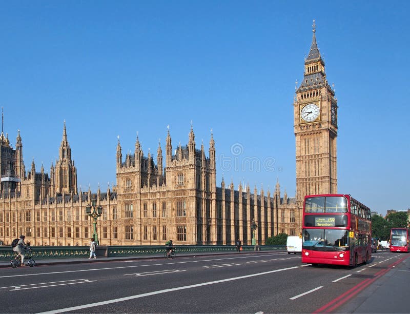 Big Ben and Westminster Bridge Stock Photo - Image of westminster ...