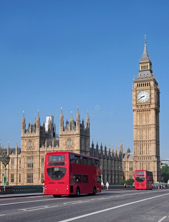 Big Ben and Westminster Bridge Stock Photo - Image of bridge, traffic ...