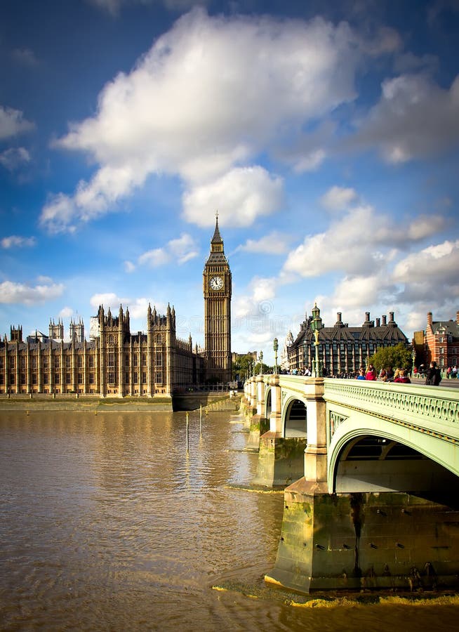 Big Ben and Westminster Bridge Stock Image - Image of europe ...