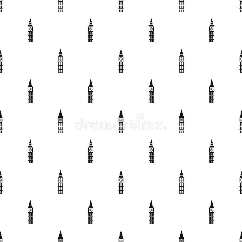Big Ben in Westminster Pattern, Simple Style Stock Vector ...