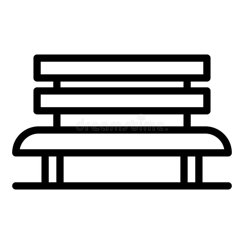 Bench icon digital red stock vector. Illustration of element - 101426795