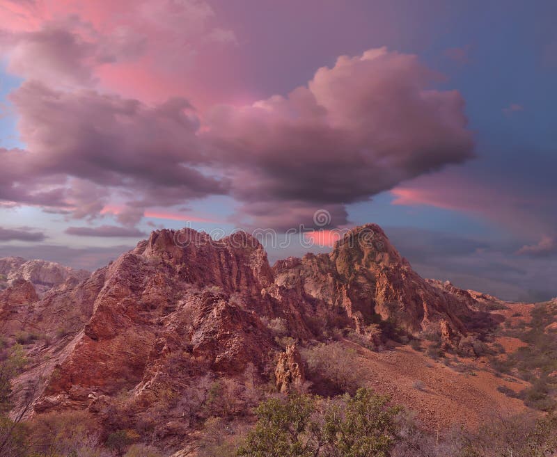 Big Bend National Park at Sunset Stock Photo - Image of solitude ...