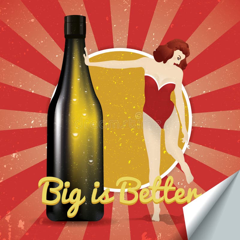 Big is Better Sticker. Vector Illustration Decorative Design Stock ...