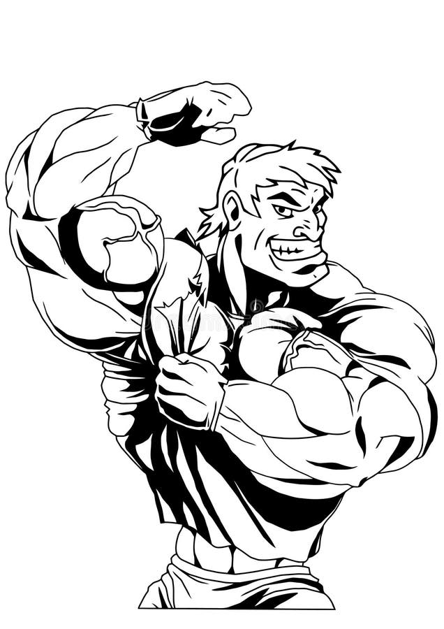 Big biceps stock vector. Illustration of sport, drawing - 48731599