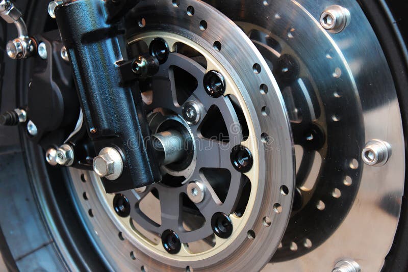 Big bike brake disc stock photo. Image of brake, motorbike - 170274640