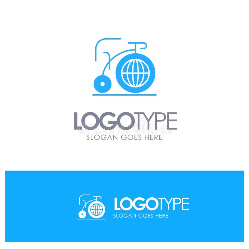 Big, Bike, Dream, Inspiration Blue Solid Logo with Place for Tagline ...