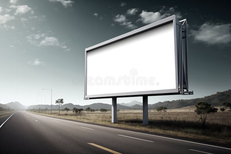 Big Billboard Sign by the Highway in Remote Location. Stock ...