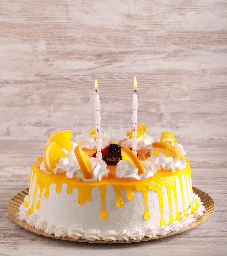 Big Birthday Cake with Candles Stock Photo - Image of cake, candles ...