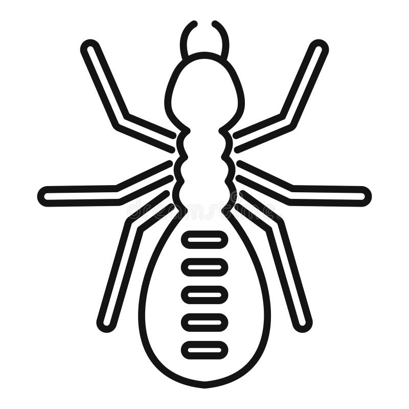 Big Black Ant Spreading Its Legs Icon Stock Vector - Illustration of ...